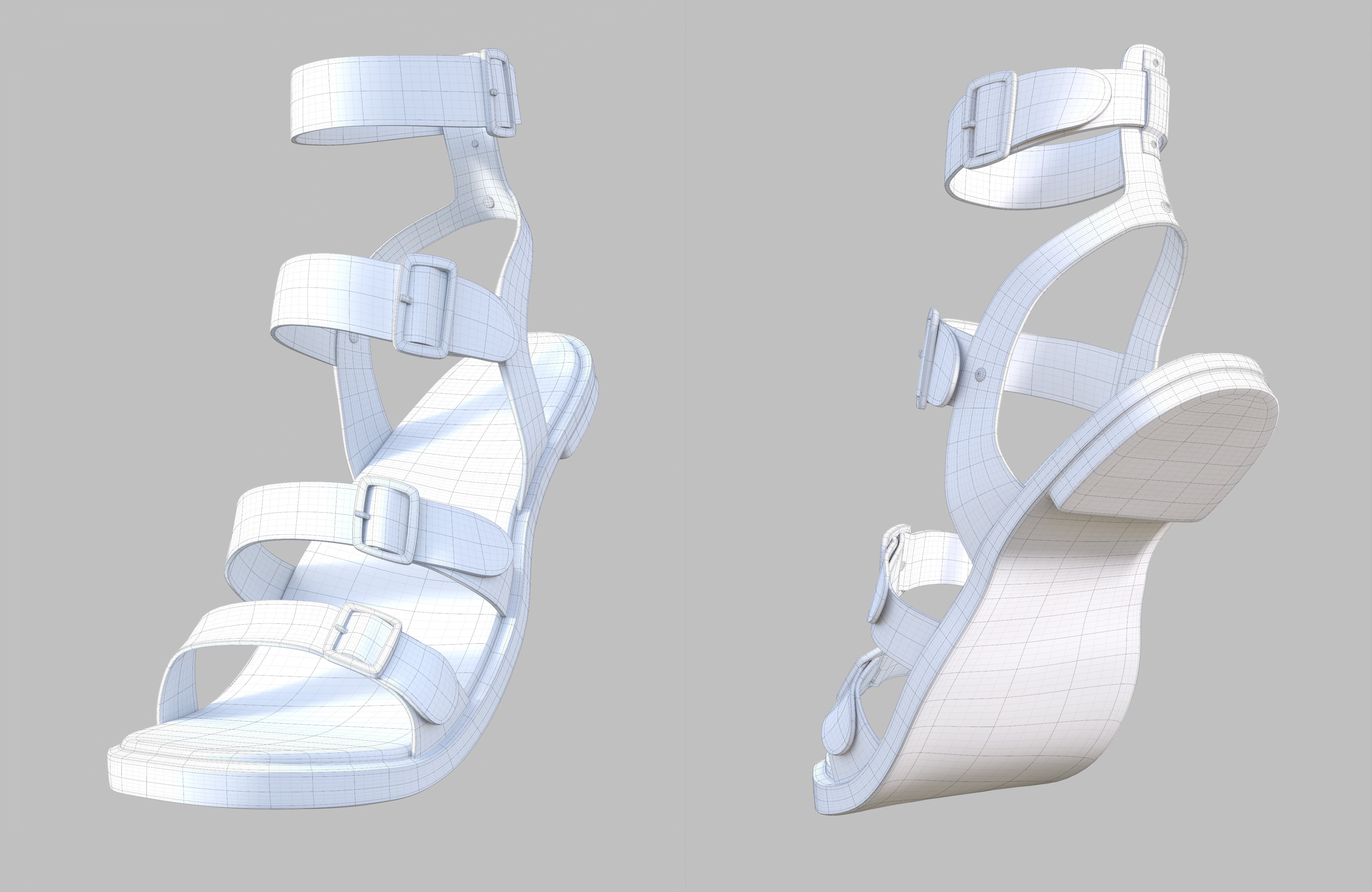 Phaedra Flat Sandals For Genesis 9 and 8 Female | Daz 3D
