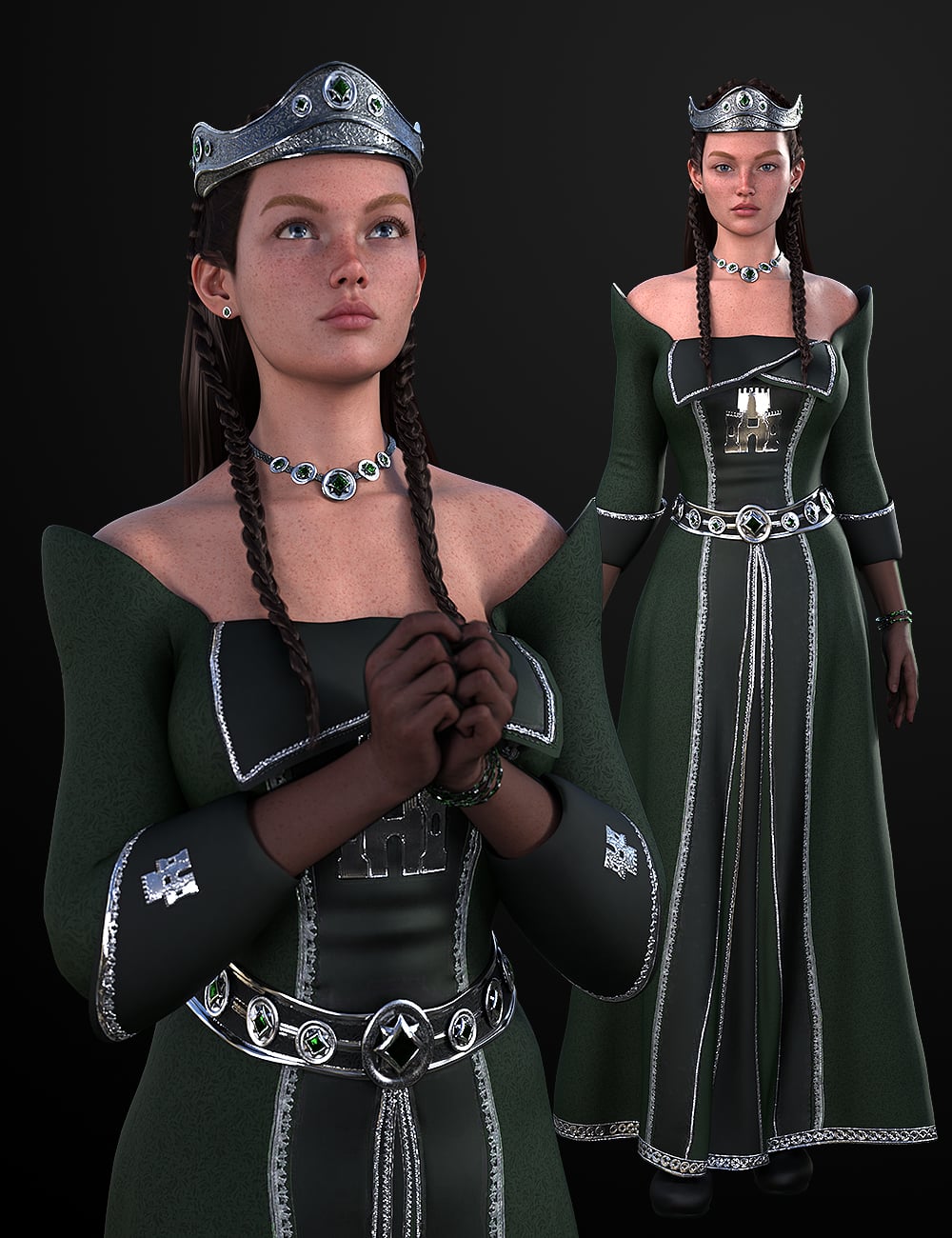 Fantasy Queen Texture Expansion for Fantasy Queen Outfit | Daz 3D