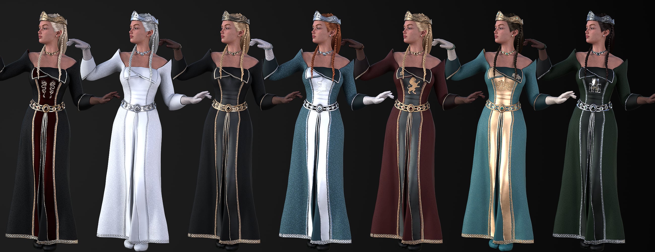 Fantasy Queen Texture Expansion for Fantasy Queen Outfit | Daz 3D