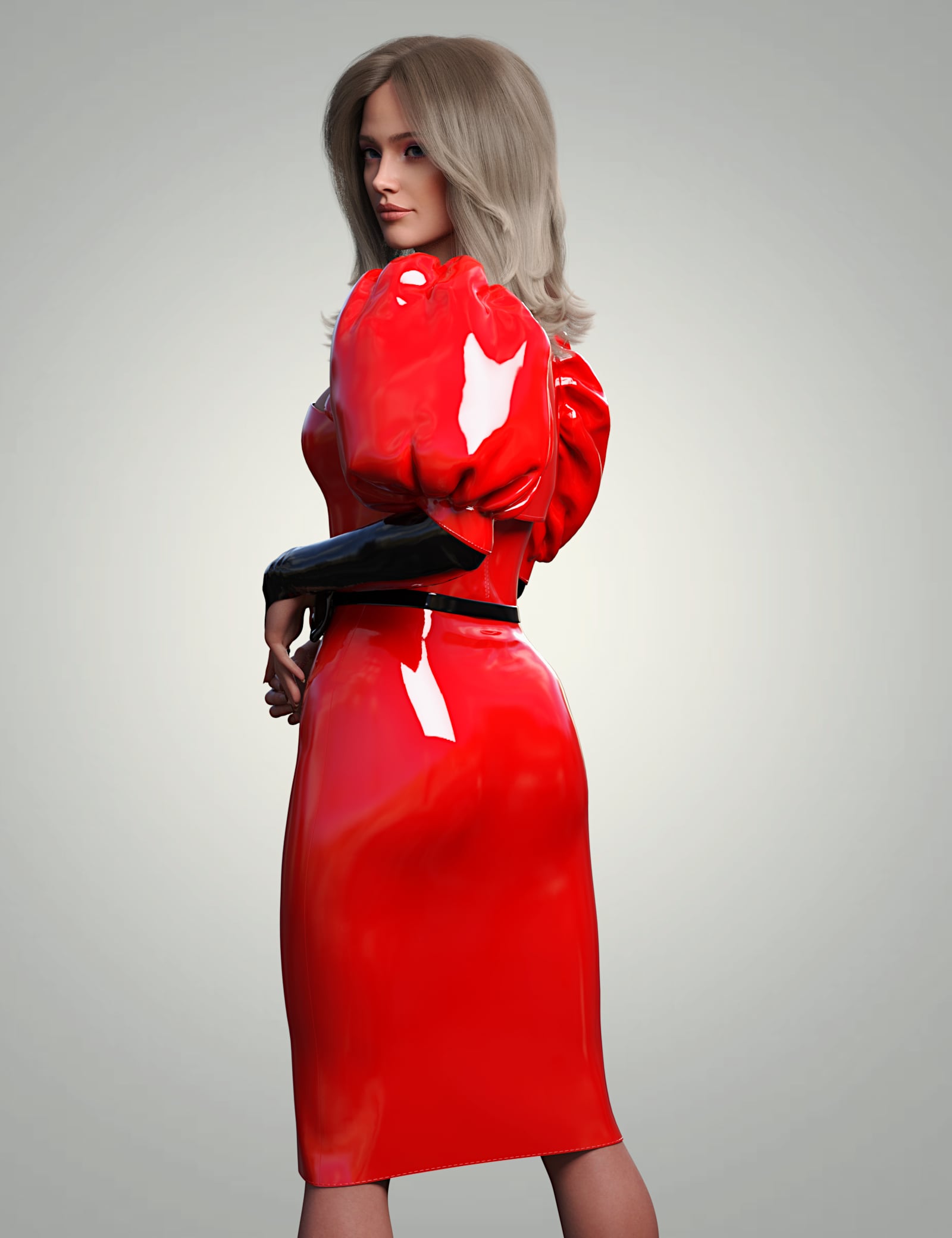 dForce Latex Bow Outfit for Genesis 9 | Daz 3D