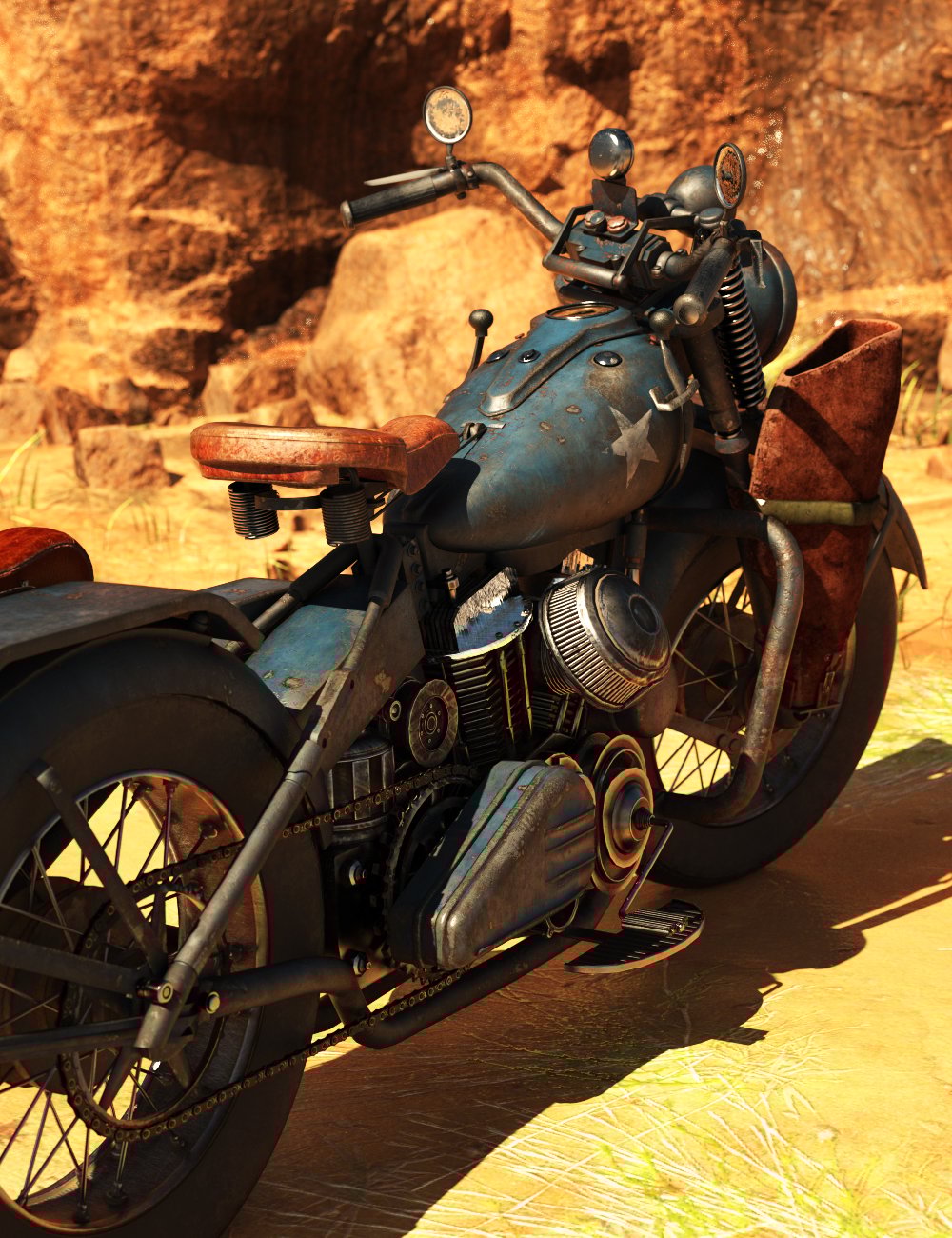 XI Classic Military Bike | Daz 3D