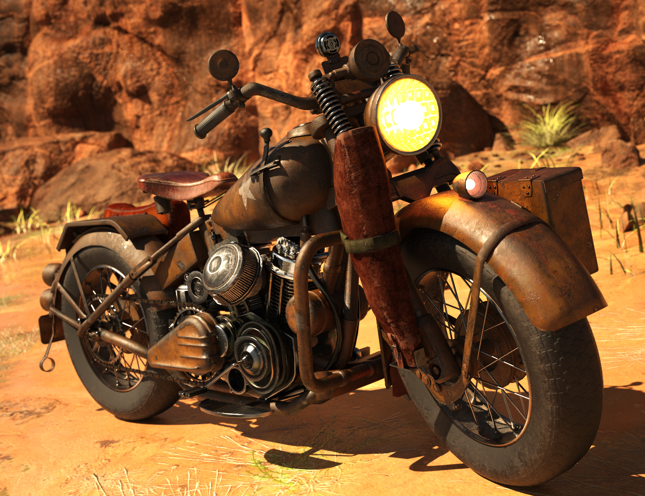 XI Classic Military Bike | Daz 3D