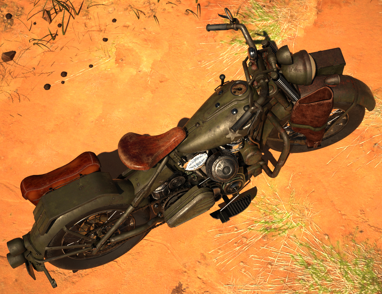 XI Classic Military Bike | Daz 3D