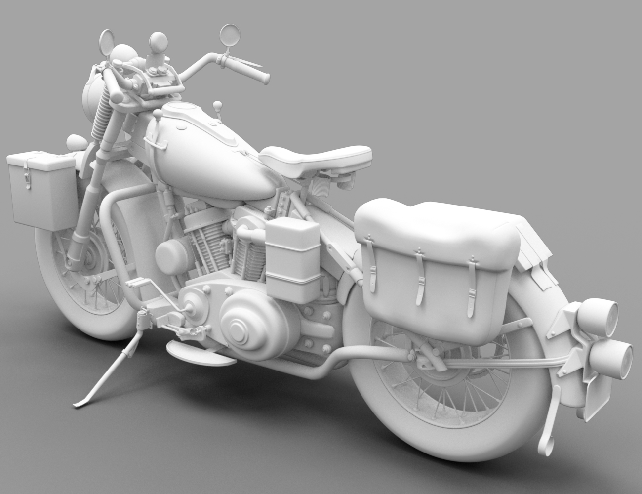 XI Classic Military Bike | Daz 3D