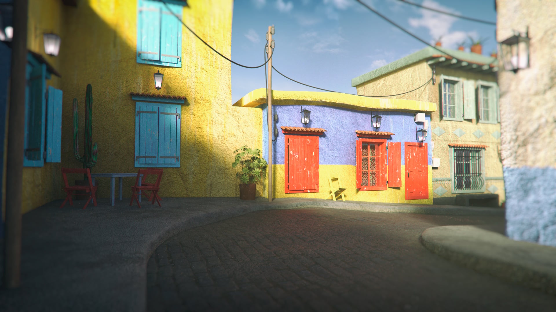 Colorful Toon Street | Daz 3D