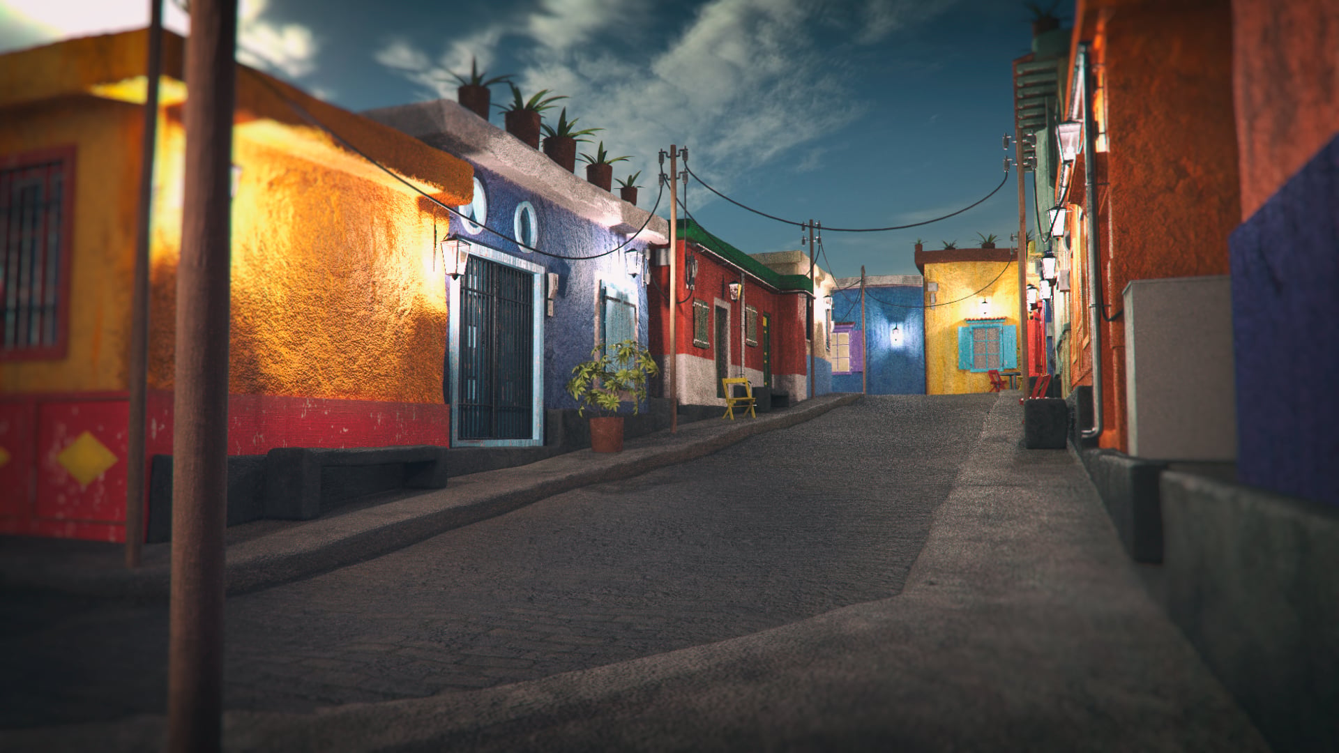 Colorful Toon Street | Daz 3D