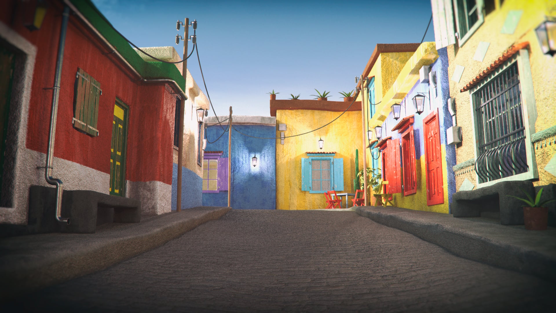 Colorful Toon Street | Daz 3D