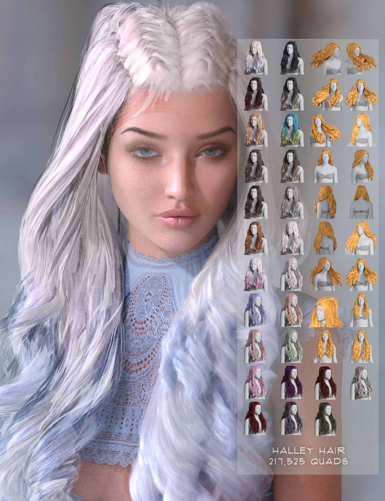 Halley Hair for Genesis 9 | Daz 3D