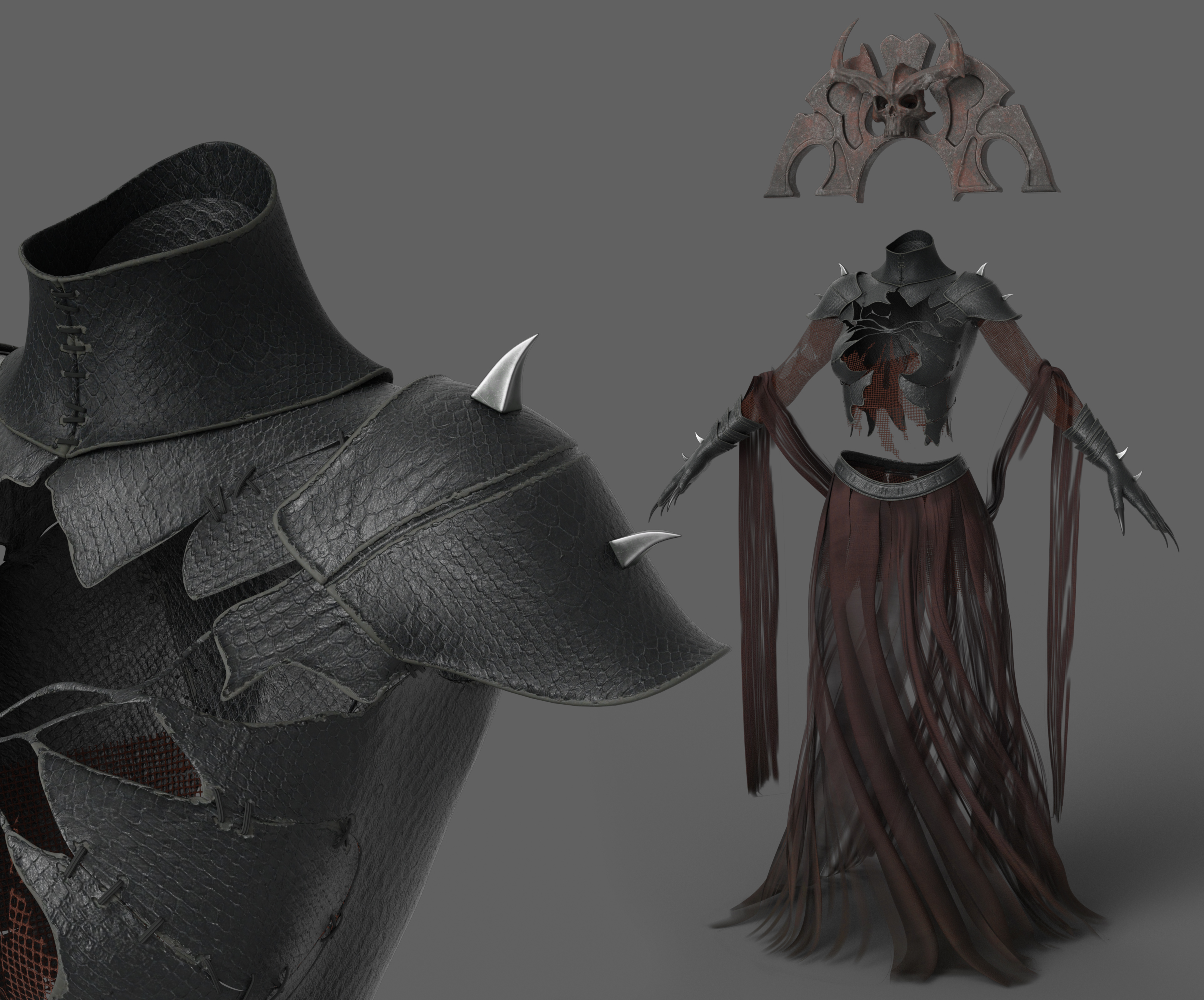 dForce BW Shadow Realm Outfit for Genesis 9, 8, and 8.1 Female | Daz 3D