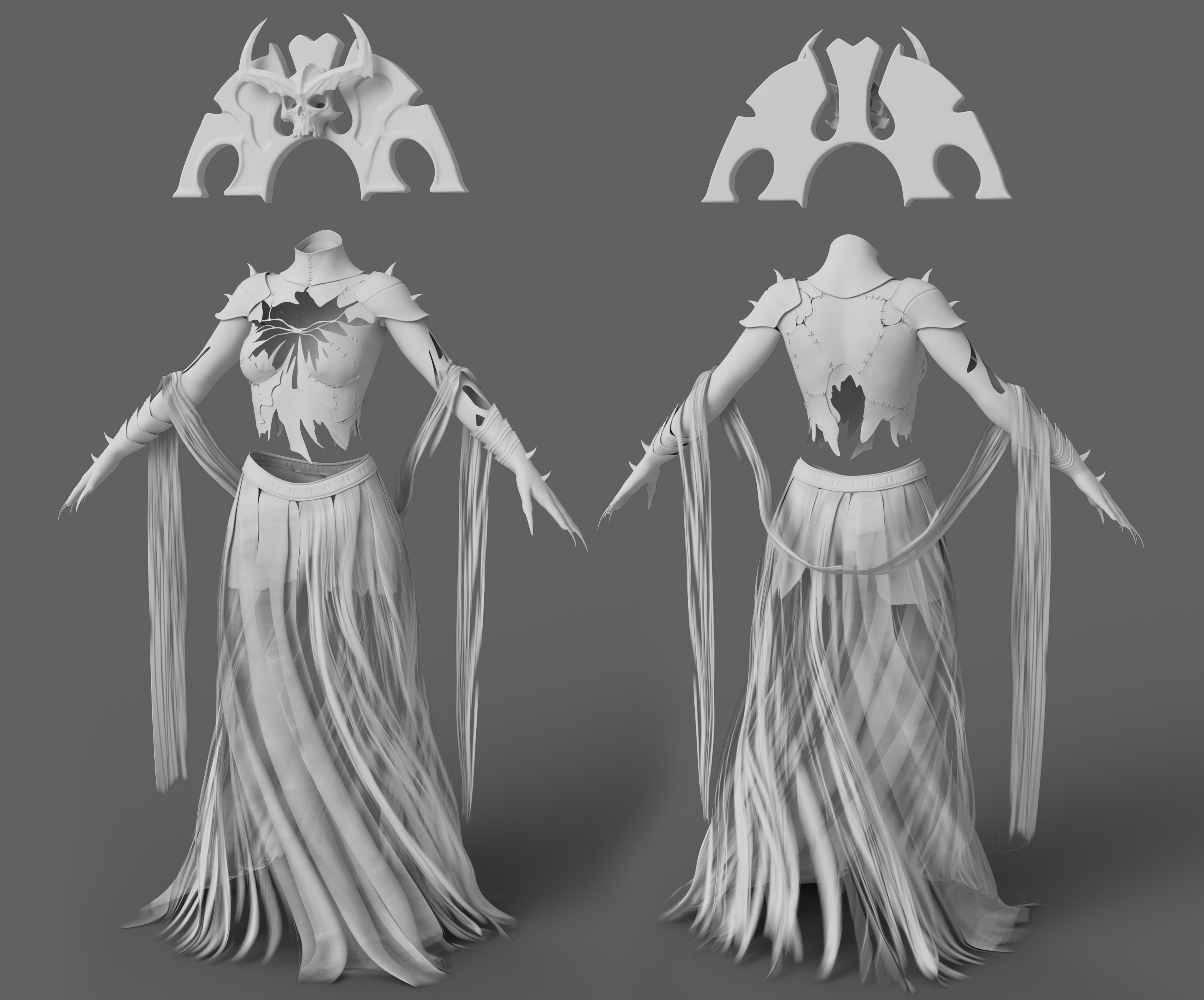 dForce BW Shadow Realm Outfit for Genesis 9, 8, and 8.1 Female | Daz 3D