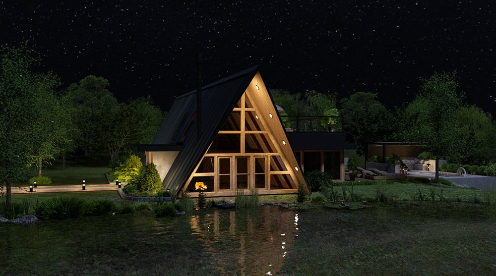 Scandinavian Style A-Frame House | Daz 3D