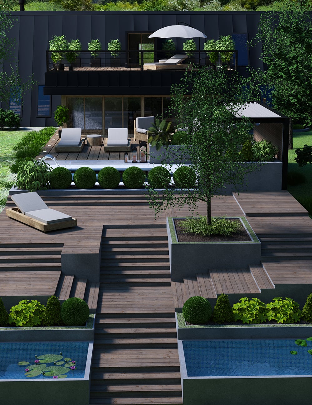 Scandinavian Style A-Frame House | Daz 3D