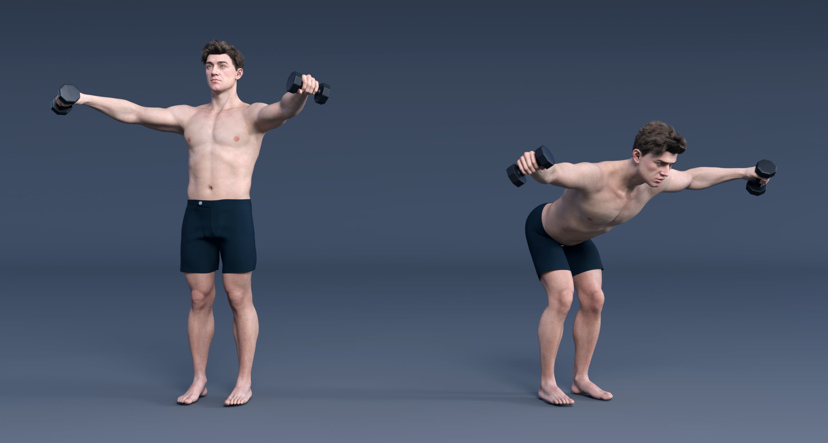 Beast Mode Working Out Poses for Genesis 9, 8 and 3 | Daz 3D