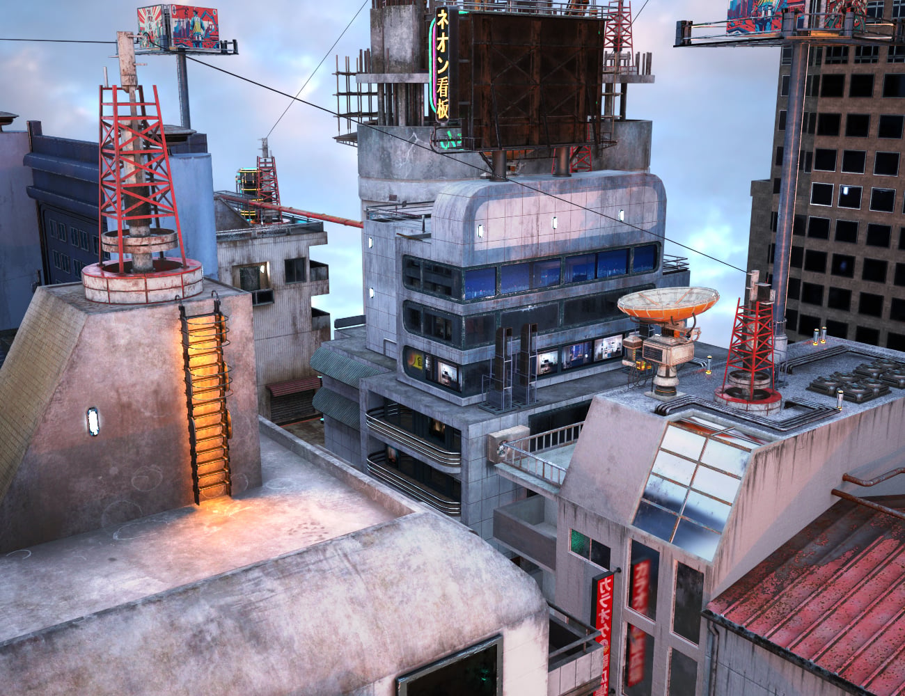 XI Futuristic Parkour City | Daz 3D