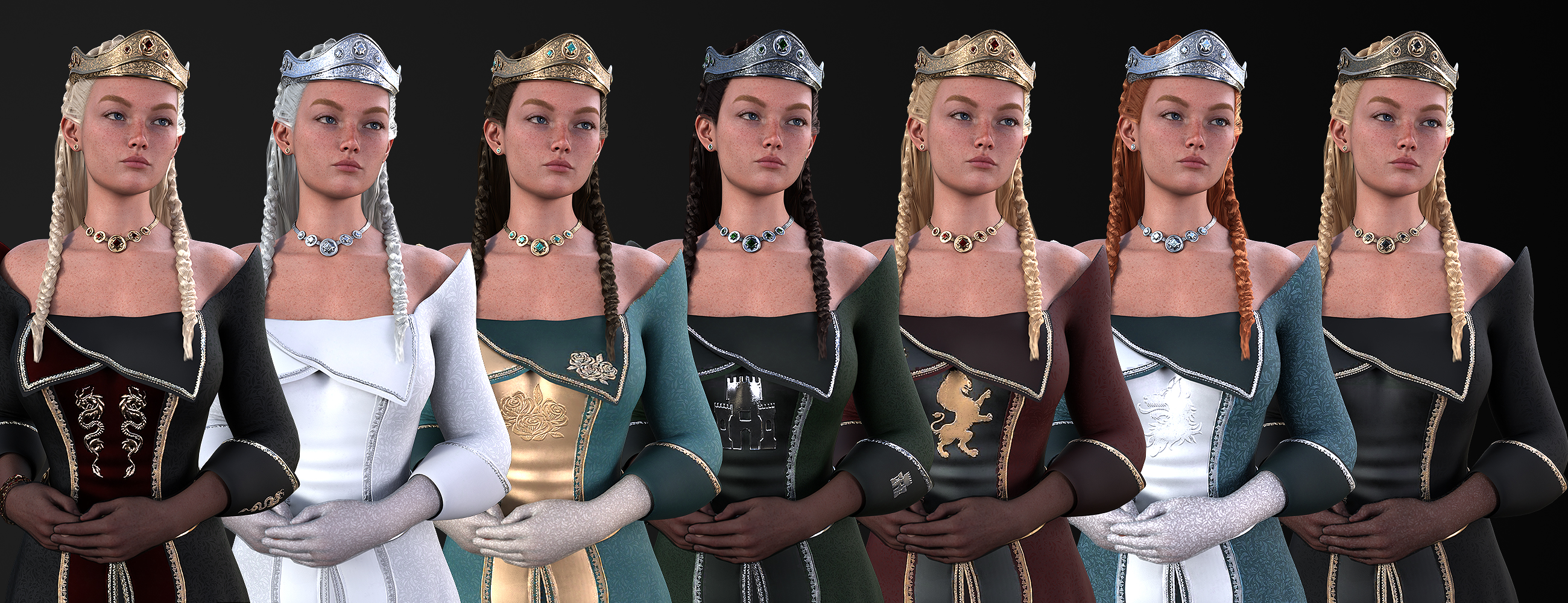 Fantasy Queen Bundle for Genesis 8, 8.1 and 9 Females | Daz 3D