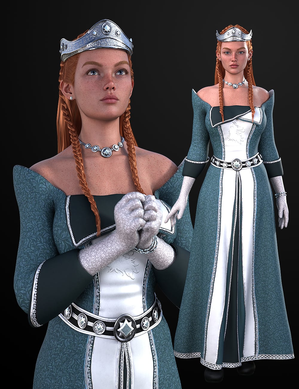 Fantasy Queen Bundle for Genesis 8, 8.1 and 9 Females | Daz 3D