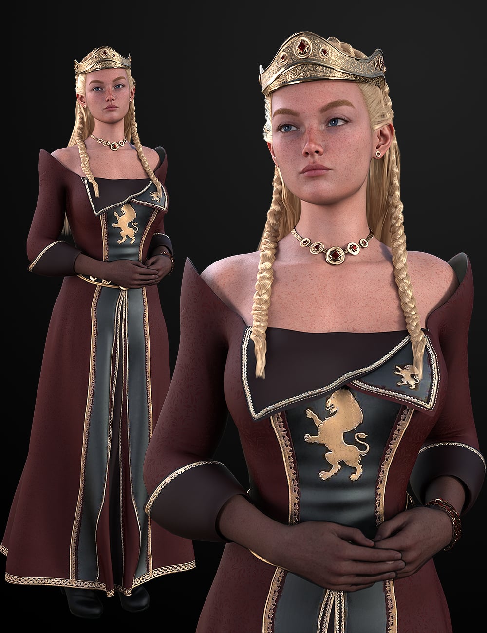 Fantasy Queen Bundle for Genesis 8, 8.1 and 9 Females | Daz 3D