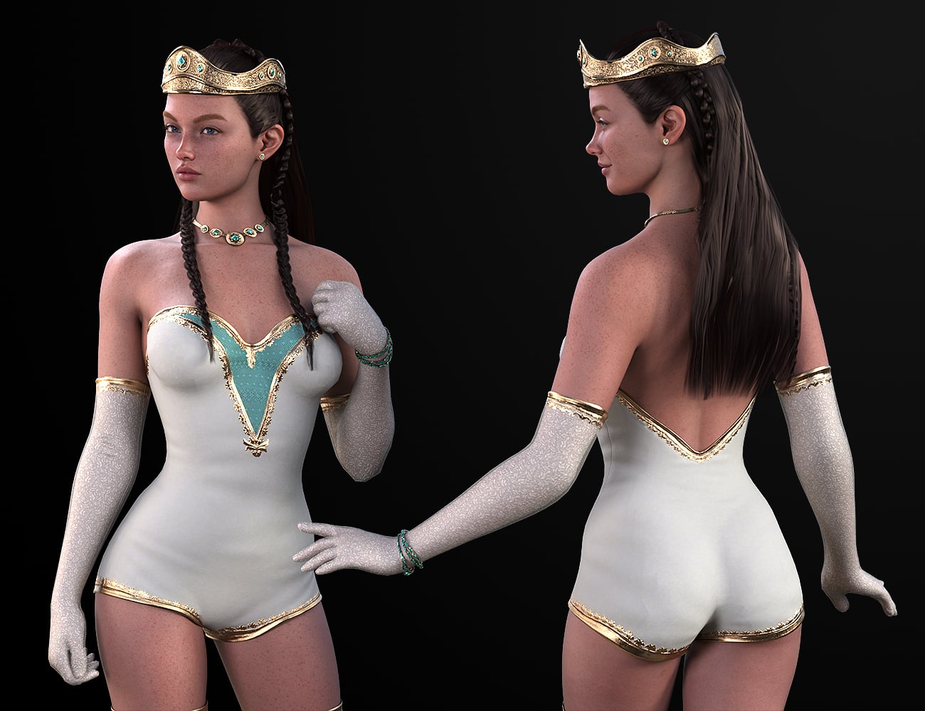 Fantasy Queen Bundle for Genesis 8, 8.1 and 9 Females | Daz 3D