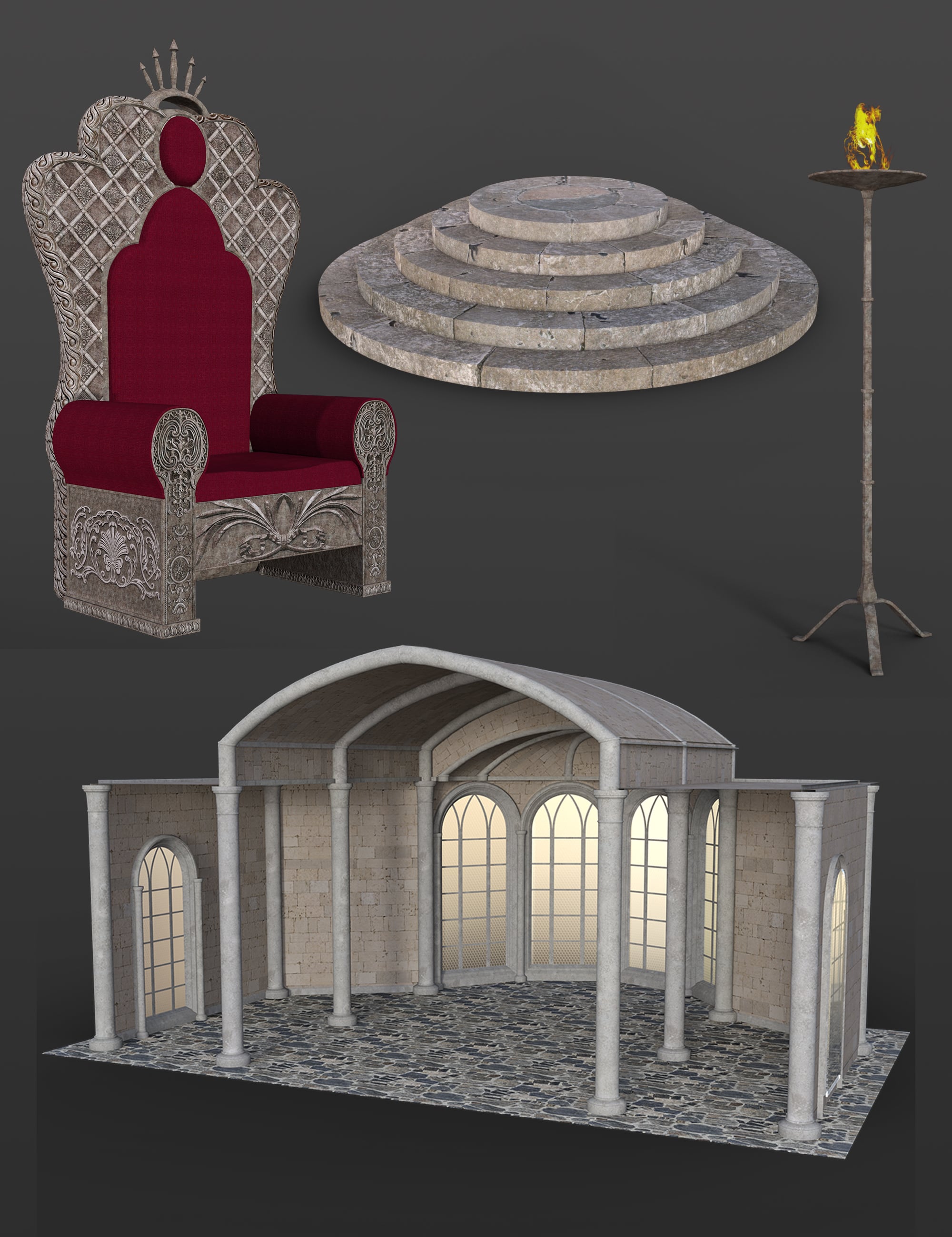 Throne Hall | Daz 3D