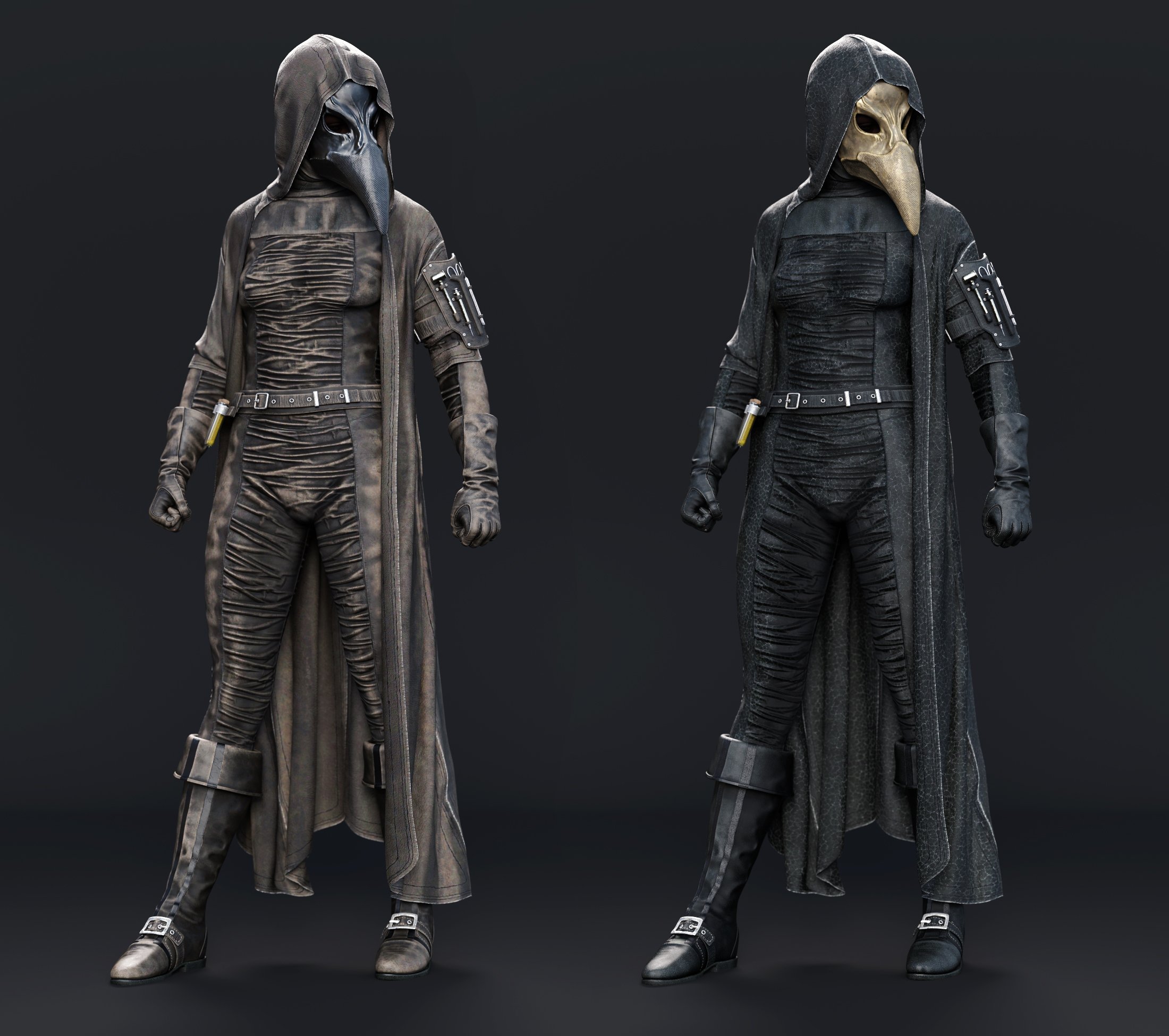 dForce Fantasy Plague Doctor Texture Add-On | Daz 3D