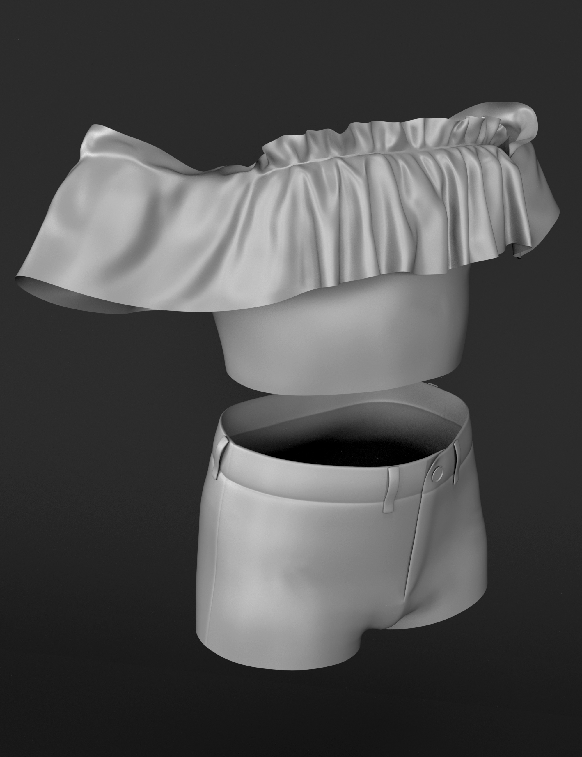 dForce Ruffle Top and Shorts for Genesis 9 | Daz 3D