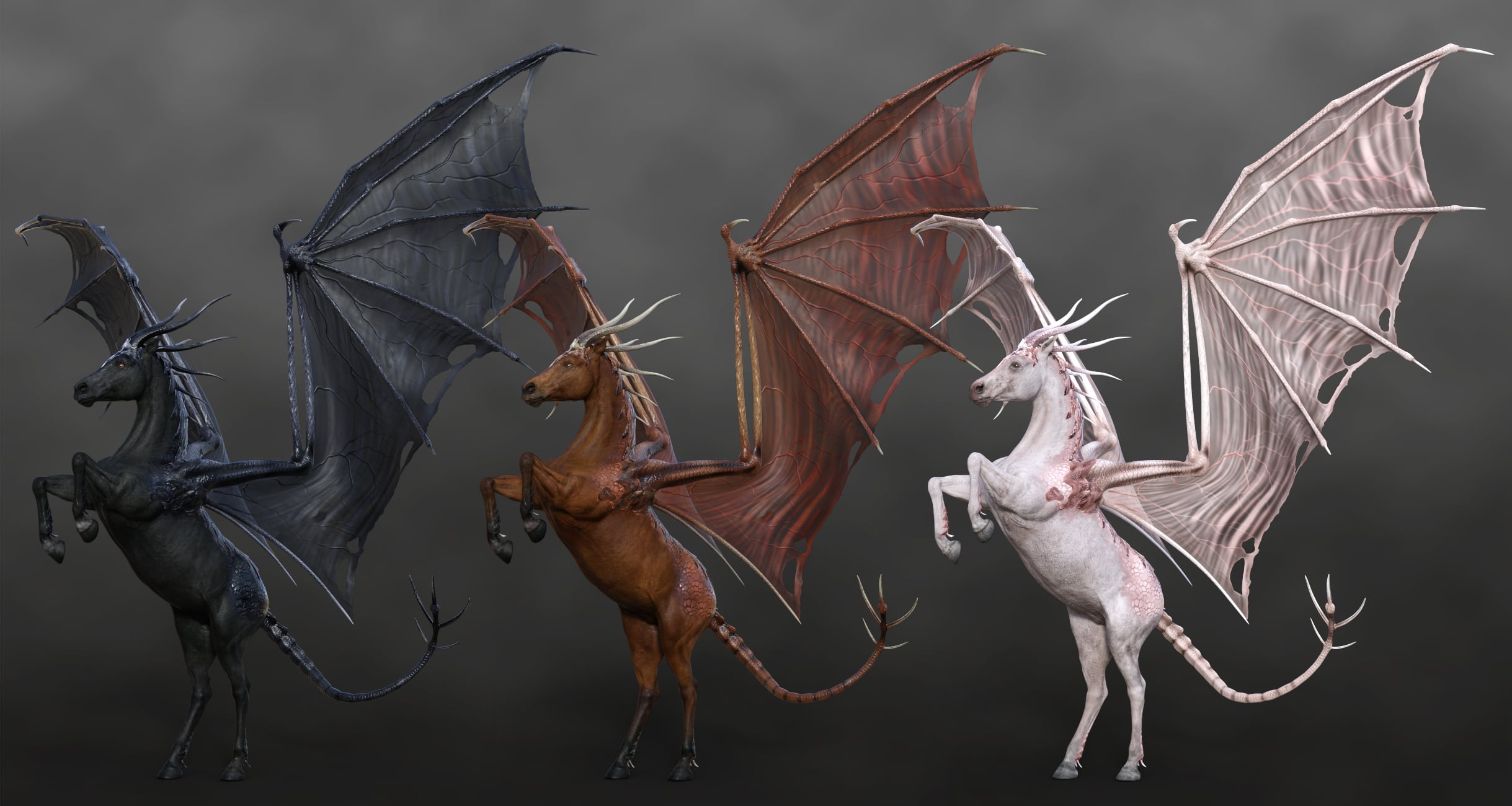 Demon Horse Basic Materials Addon for the Daz Horse 3 | Daz 3D