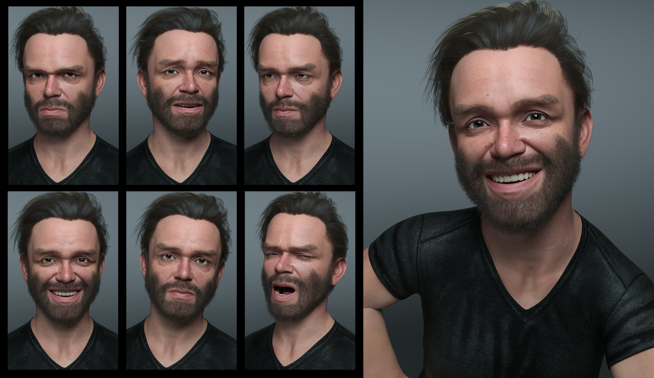 The Expression Collection for Zack 9 | Daz 3D