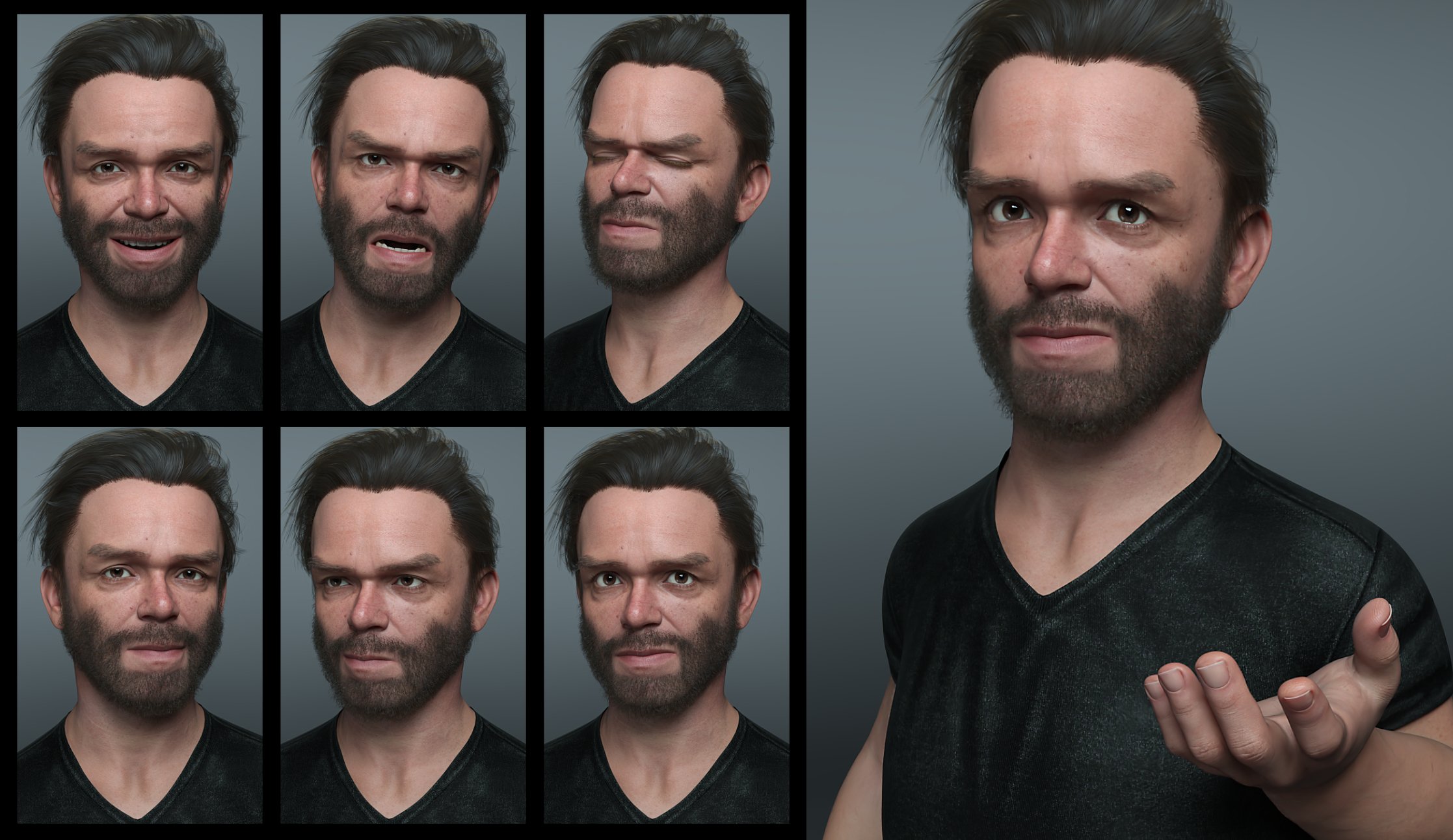 The Expression Collection for Zack 9 | Daz 3D
