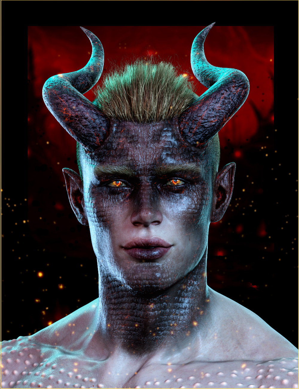 FPE Universal Horns Add-On Textures for Genesis 8.1 Male | Daz 3D
