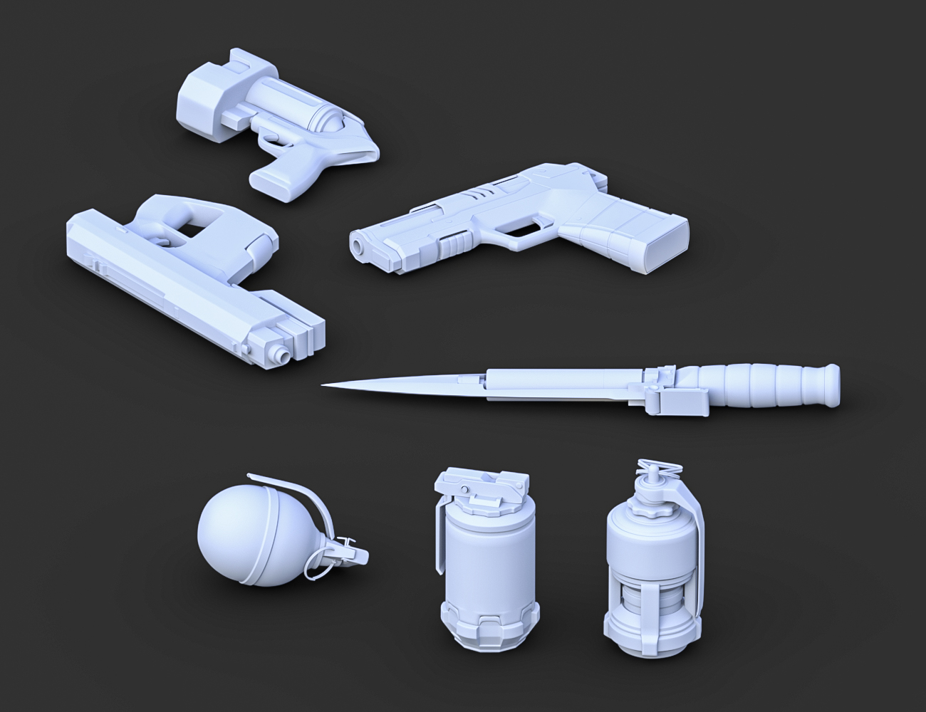 BW Cyberblade Operative Weapons for Genesis 9 and 8 | Daz 3D