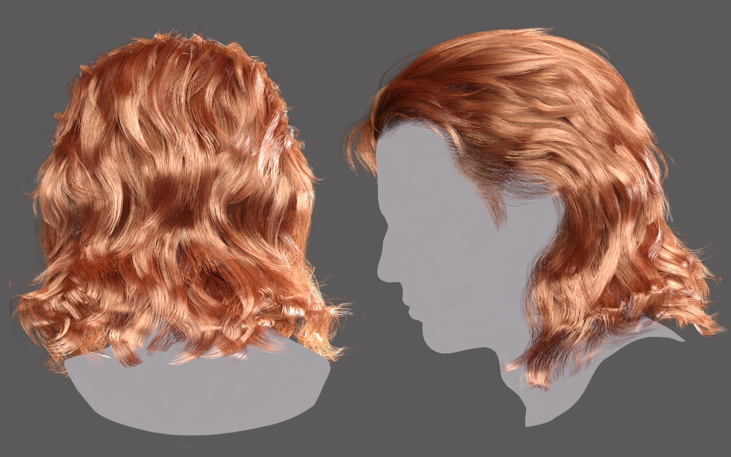 HS Gentle Stream Hair For Genesis 9 and 8 | Daz 3D