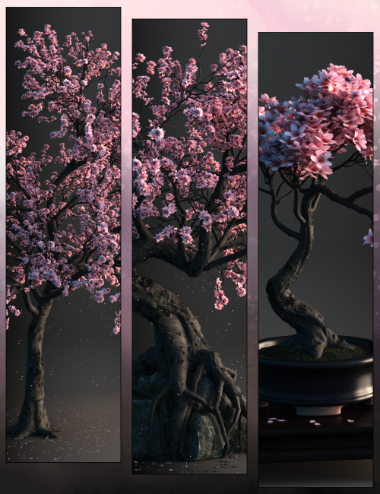 V176 Flowering Cherry Trees | Daz 3D