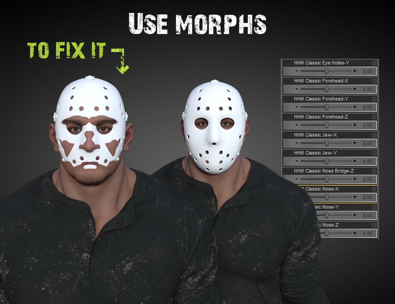 Halloween Hockey Masks for Genesis 9 | Daz 3D