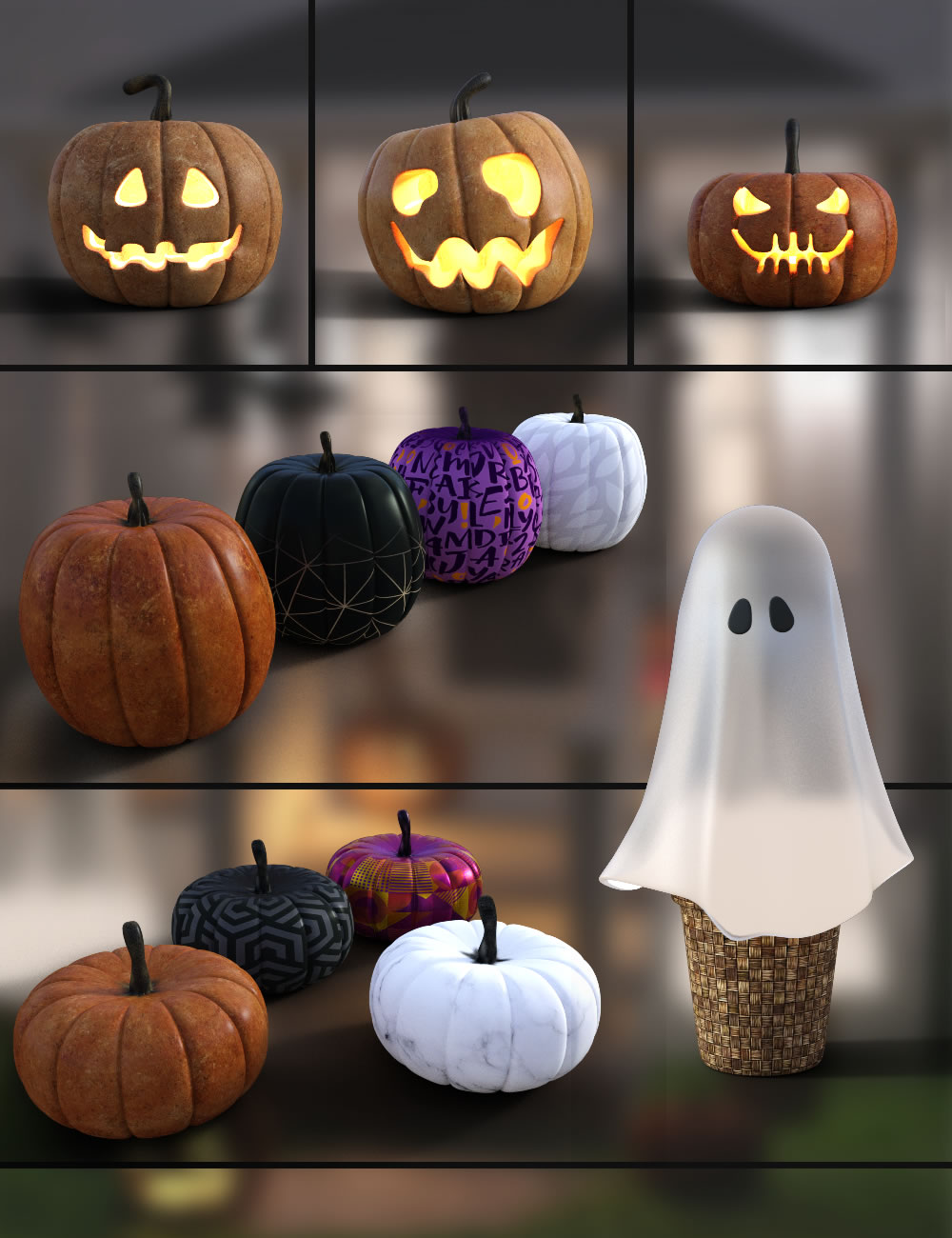 Mini Scenes Halloween | Daz 3D