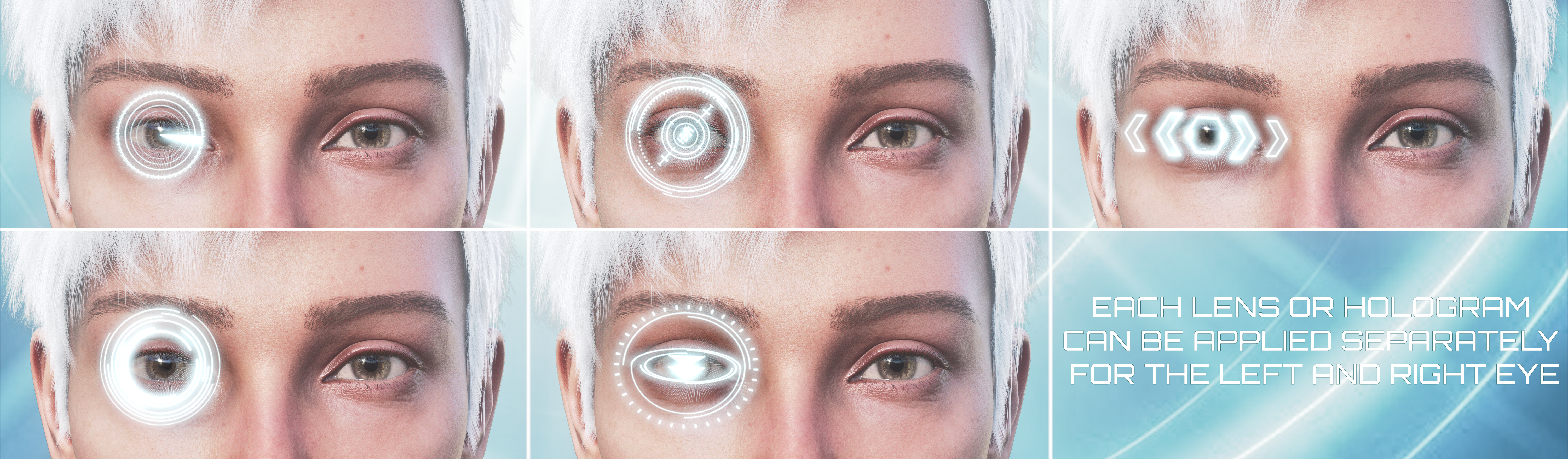 Hologram Eyes for Genesis 9 | Daz 3D