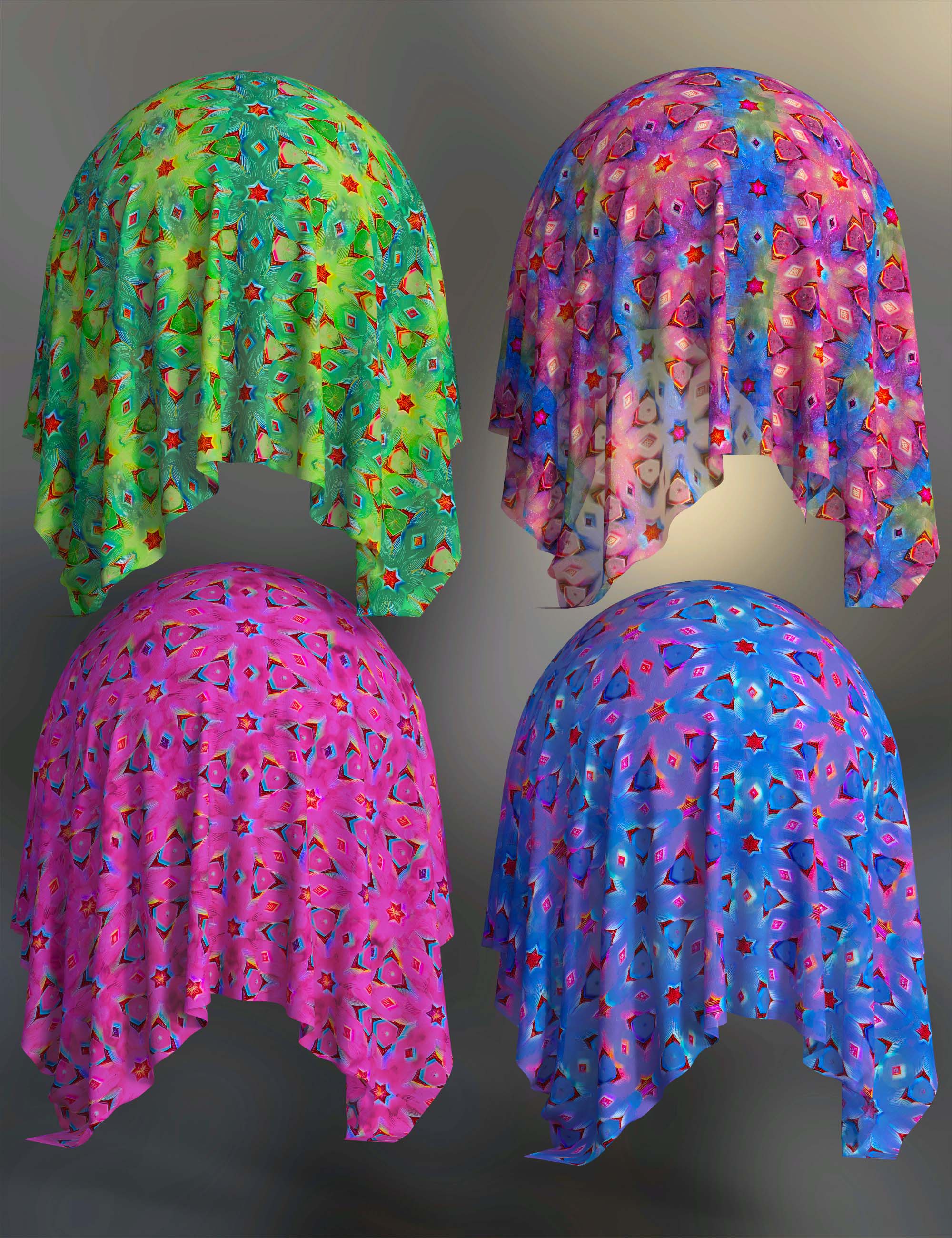 KaleidoGlow Fabric Iray Shaders - Merchant Resource | Daz 3D