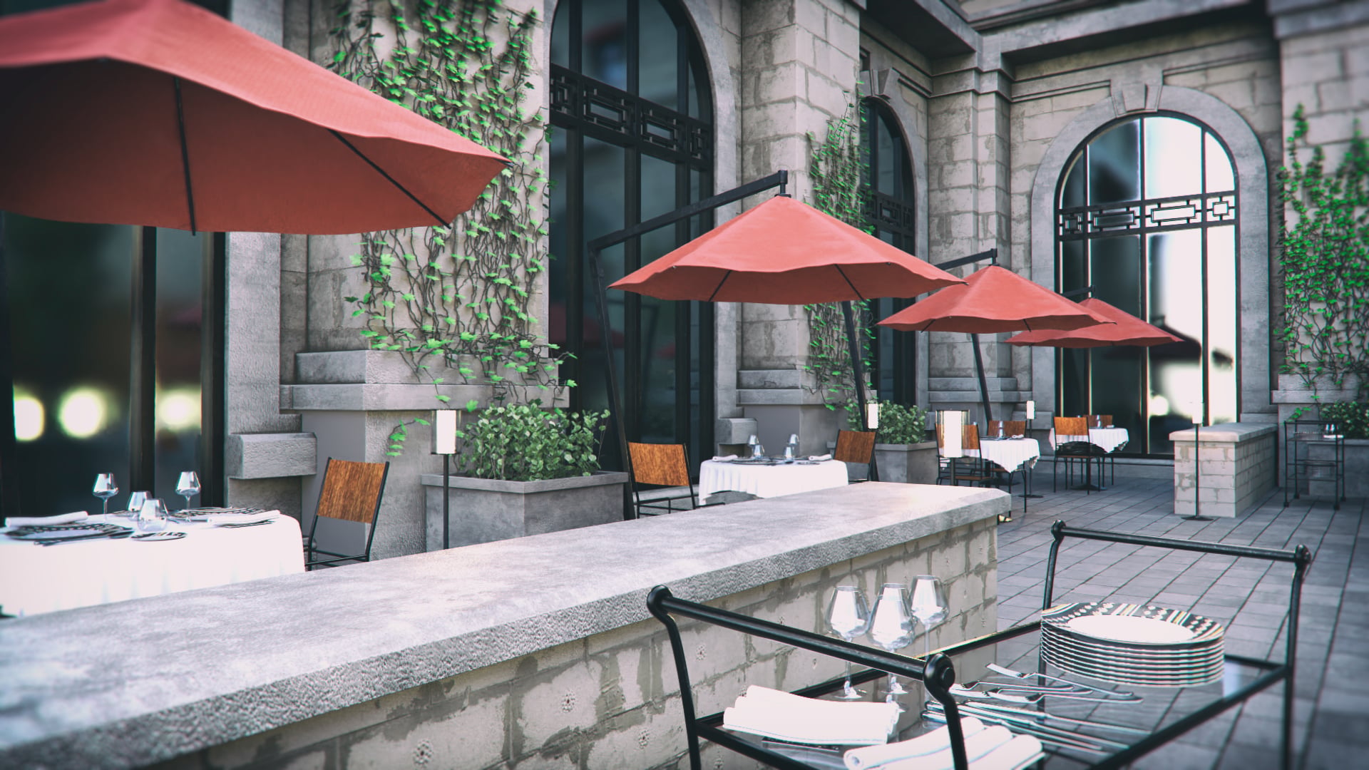 Restaurant Terrace | Daz 3D