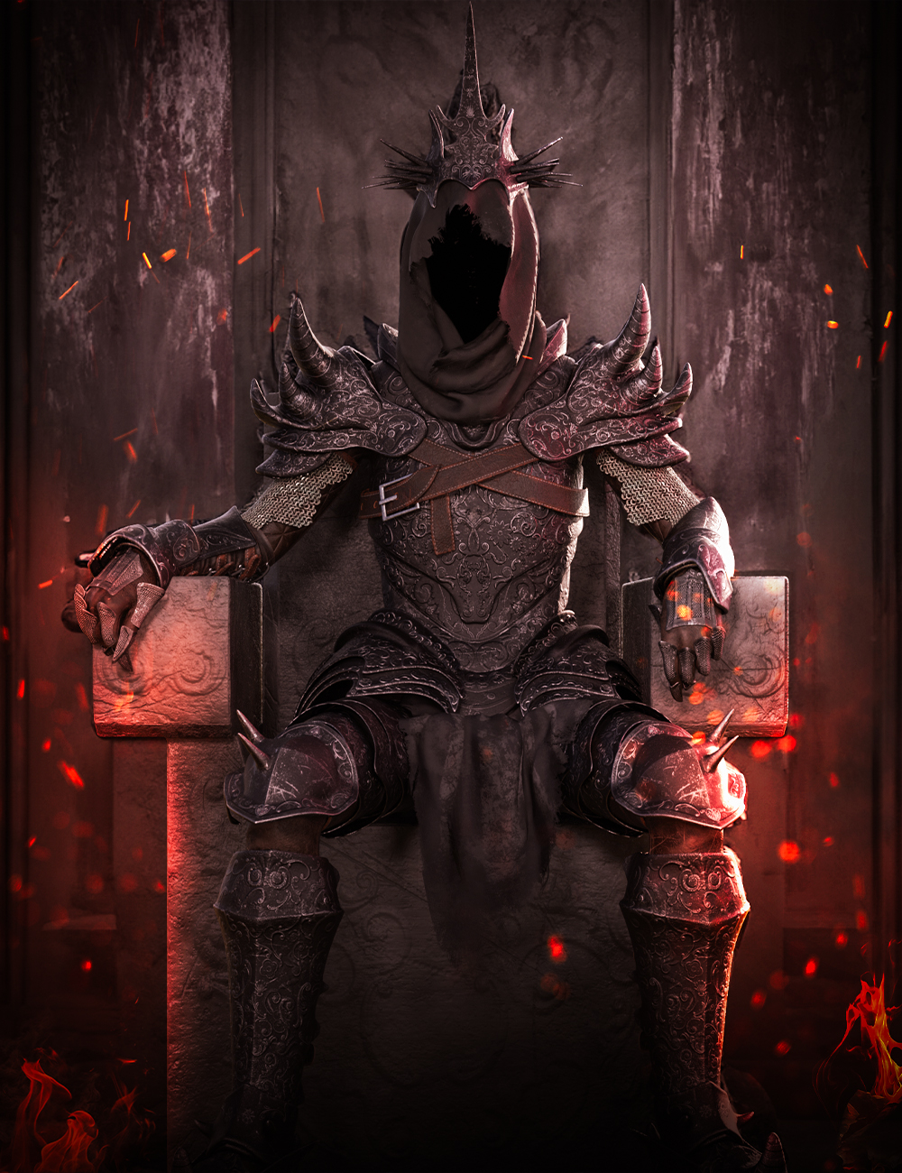 dForce Demon Servant Outfit for Genesis 9 | Daz 3D