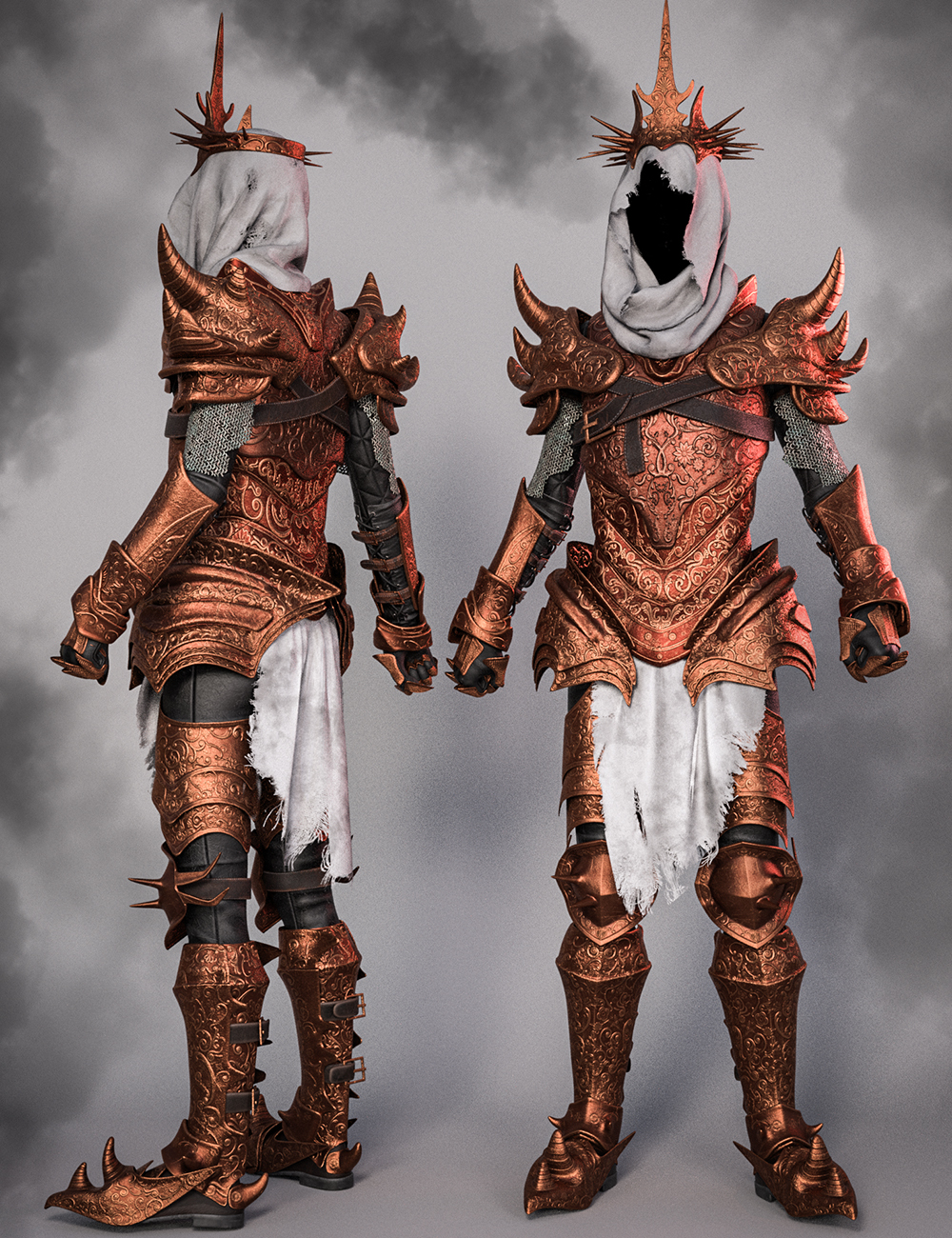 dForce Demon Servant Outfit Texture Add-On | Daz 3D