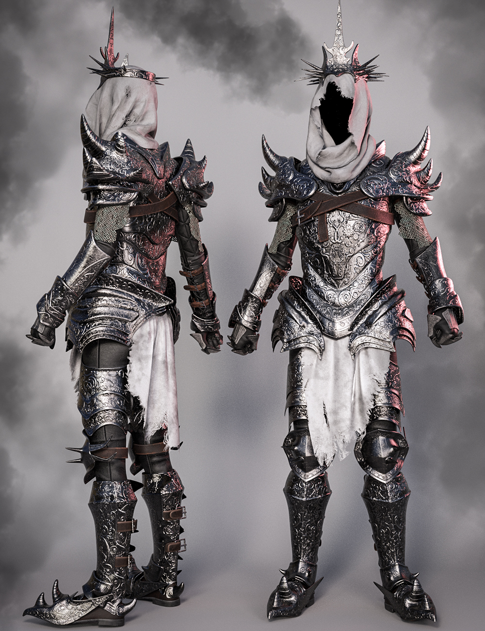 dForce Demon Servant Outfit Texture Add-On | Daz 3D