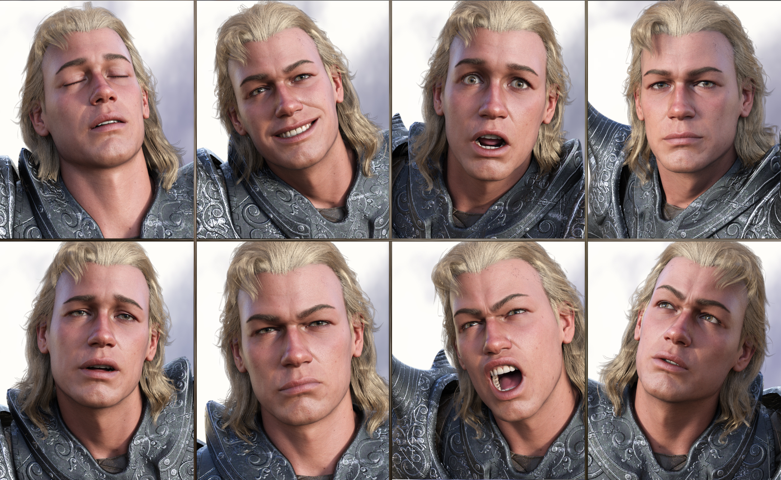 JW War Man Expressions for Dain 9 | Daz 3D