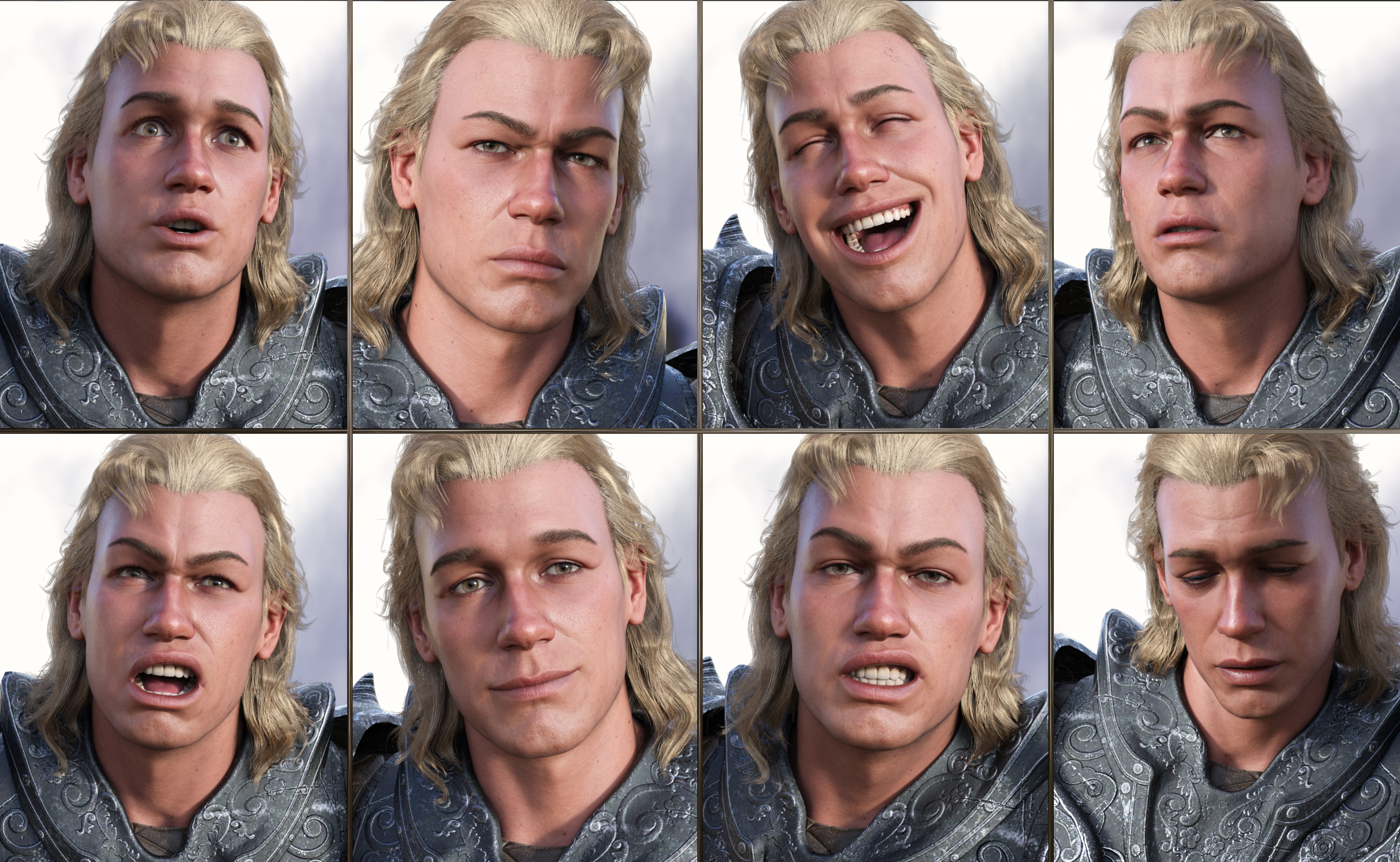 JW War Man Expressions for Dain 9 | Daz 3D