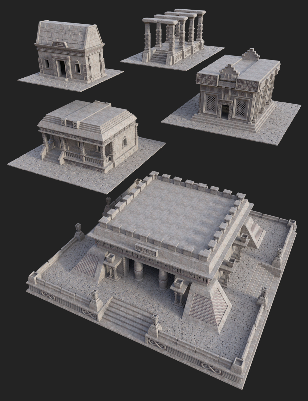 Aztec Architecture 2 | Daz 3D