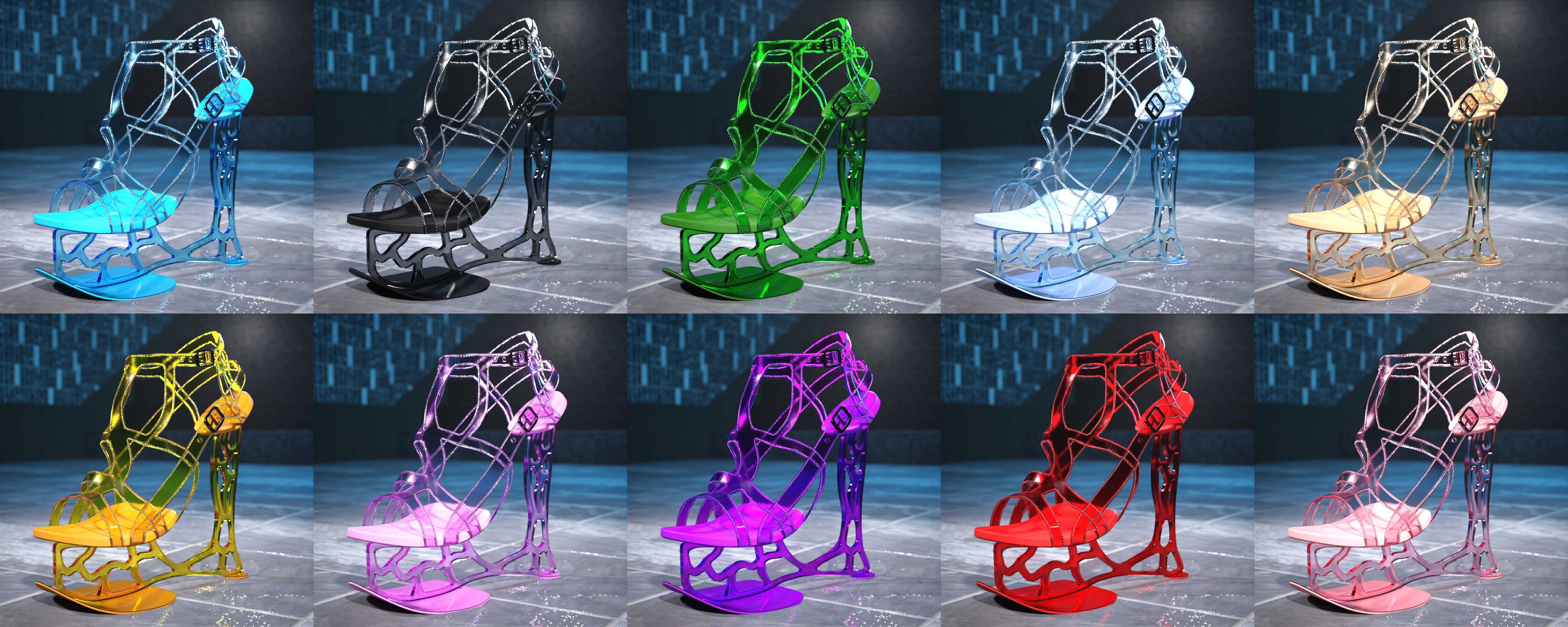 Nova Shankless Heels For Genesis 8 and 9 | Daz 3D