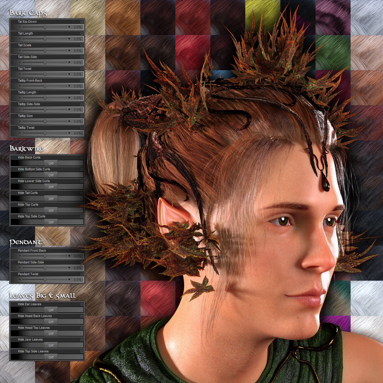 Tree Hair for Genesis 8 Male and Genesis 8.1 Male | Daz 3D