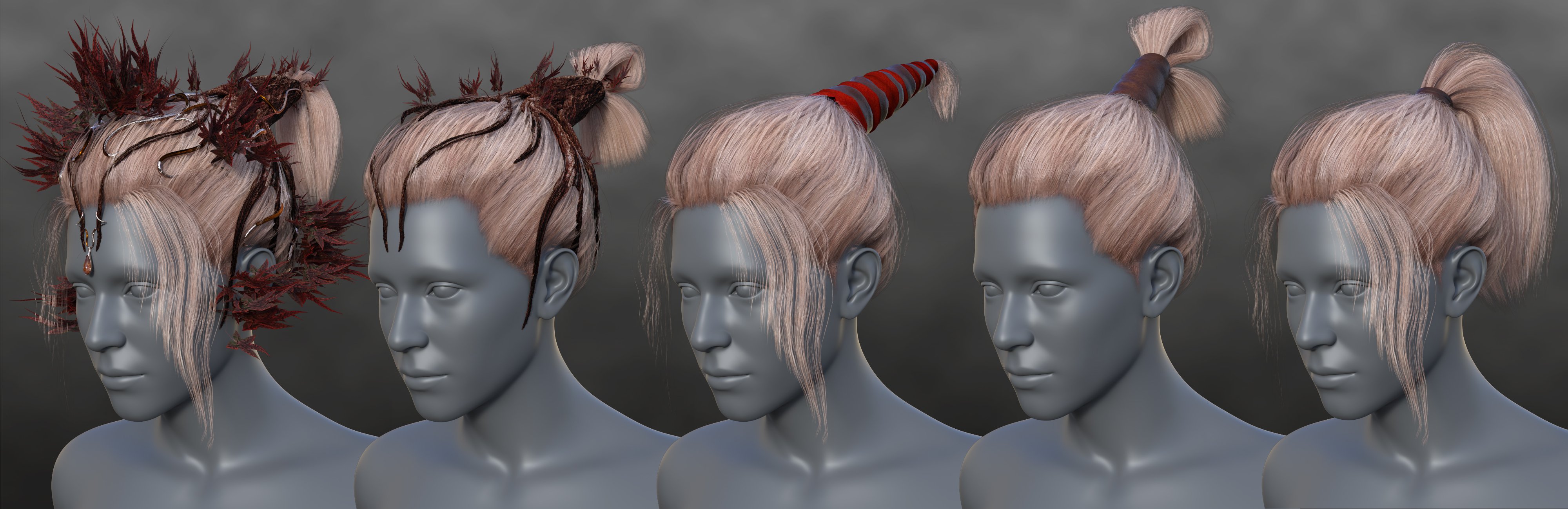 Tree Hair Bundle | Daz 3D