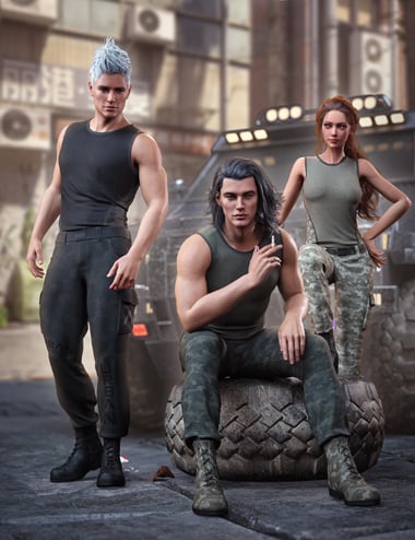 dForce Urban Military Outfit for Genesis 9, 8.1, and 8 | Daz 3D
