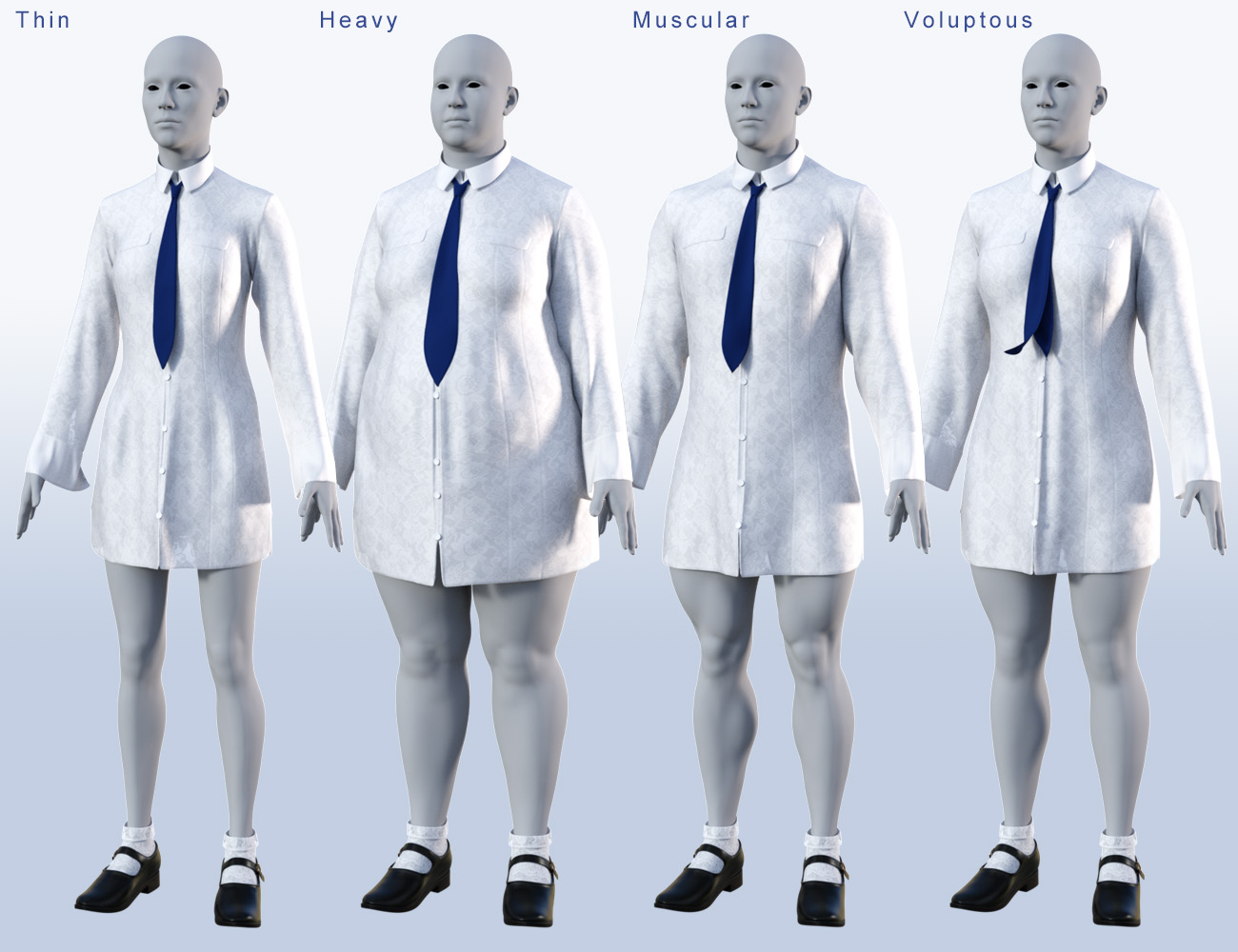 dForce Shirt And Tie Outfit for Genesis 9 | Daz 3D