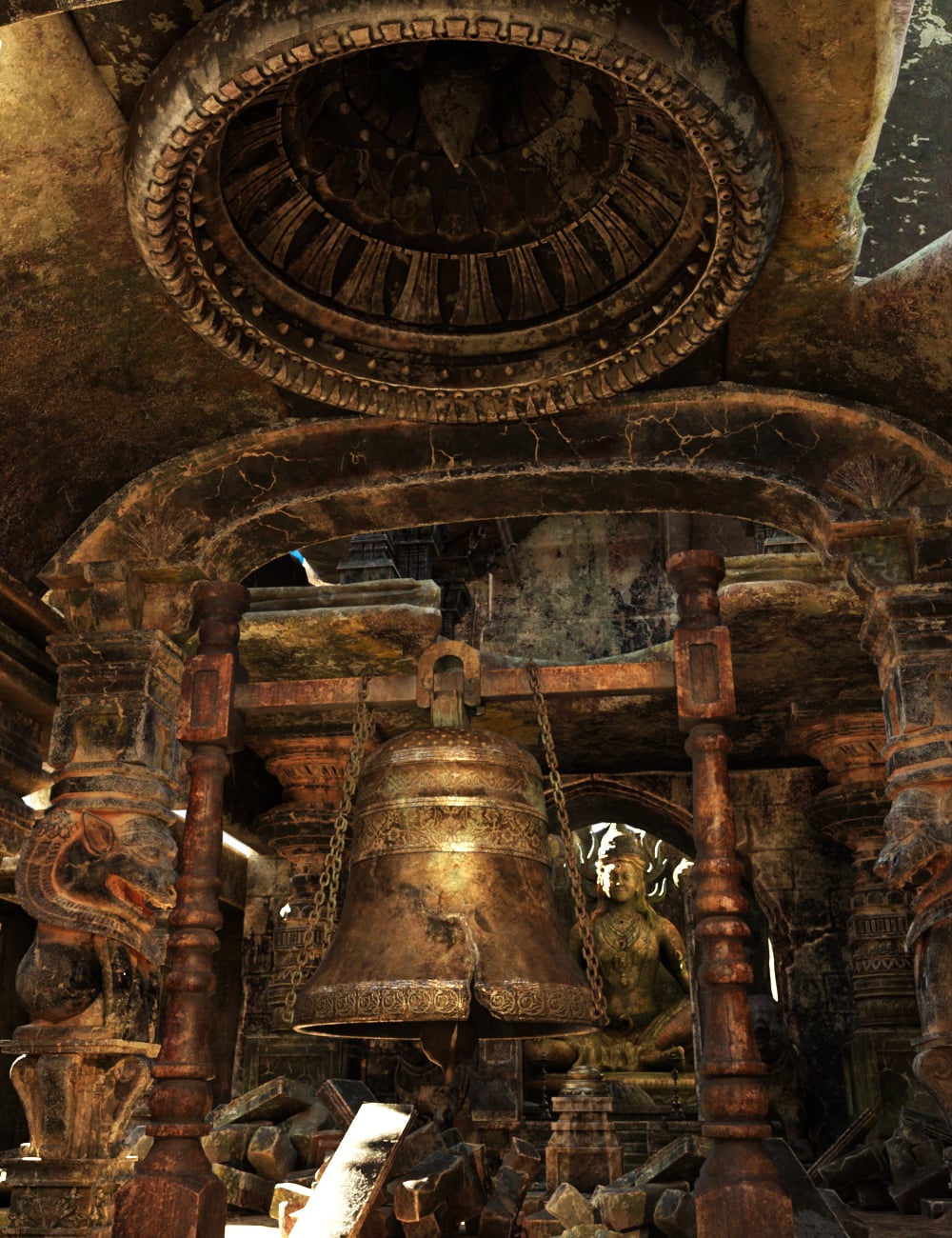 XI Abandoned Indian Temple | Daz 3D