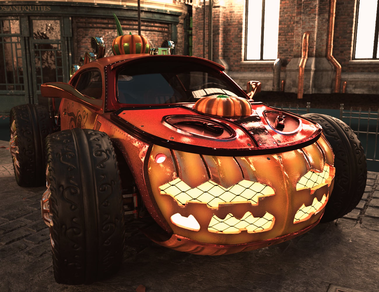 XI Fantasy Car with Pumpkin Add-on | Daz 3D